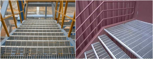 Steel stair treads made from bar grating in China |HoleMetals.com